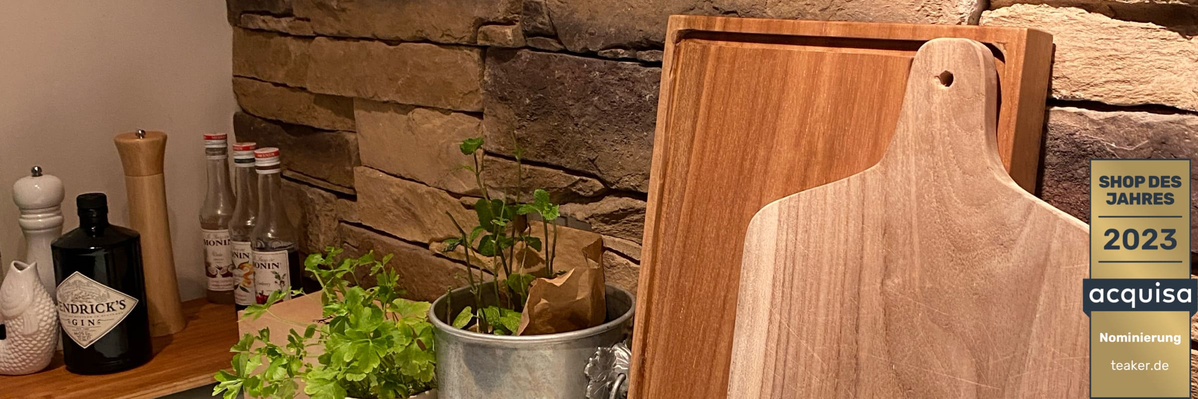 TEAKER - Frühstücks- und Schneidebretter spülmaschinenfest aus Holz ...